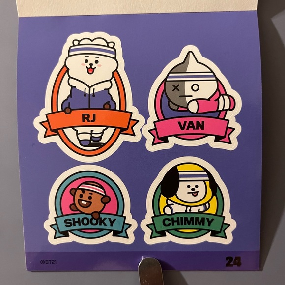 line friends | Office | Bts Bt2 Sticker Sheets Vinyl Run Club ...